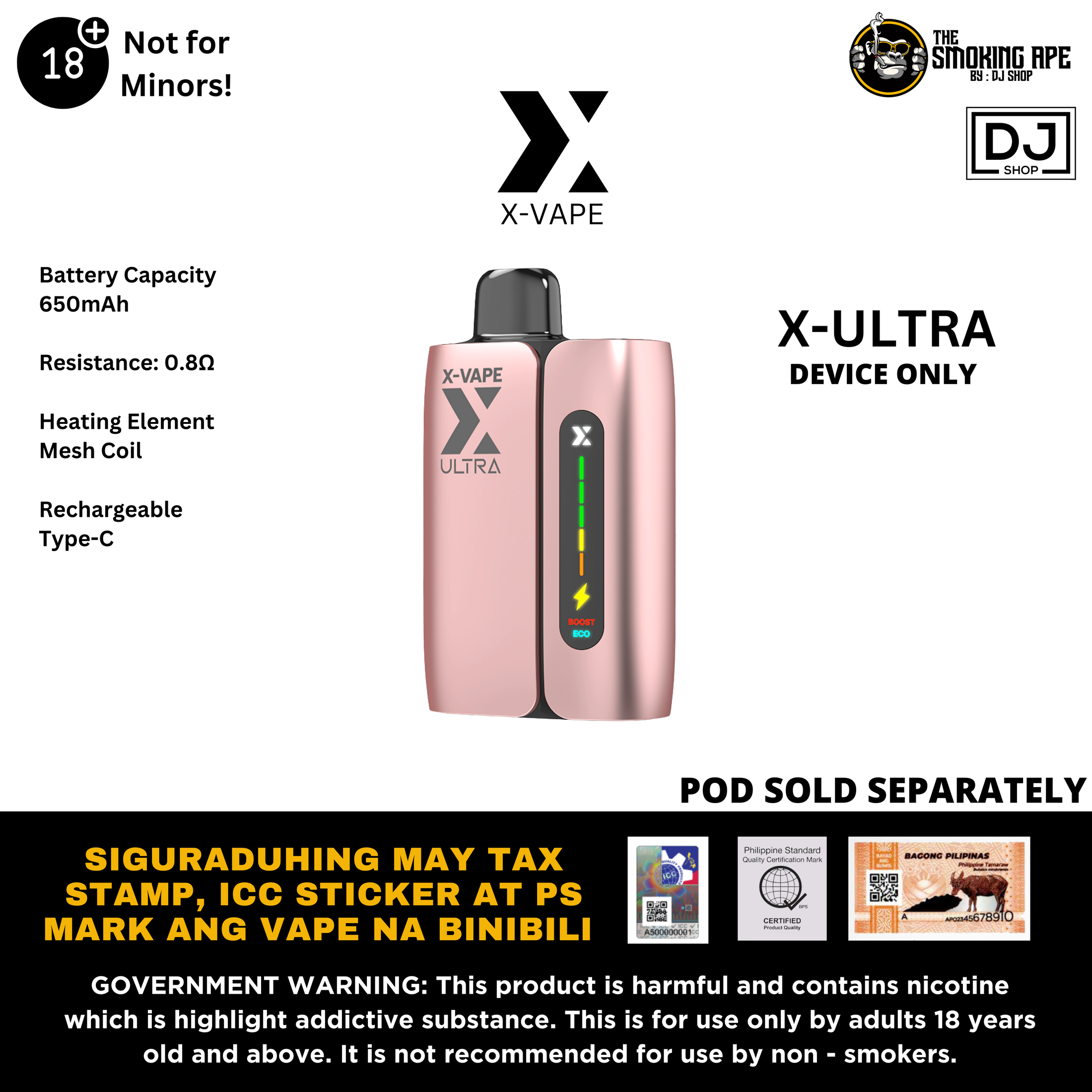 X-Vape ULTRA – DJ SHOP PH